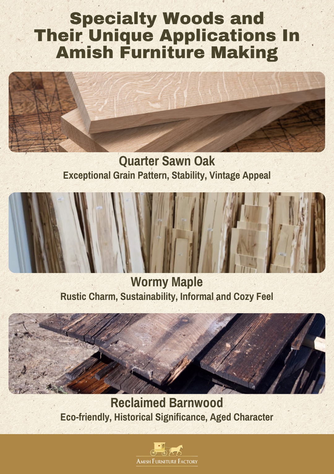 Comparing The Different Types of Wood Used In Amish Furniture