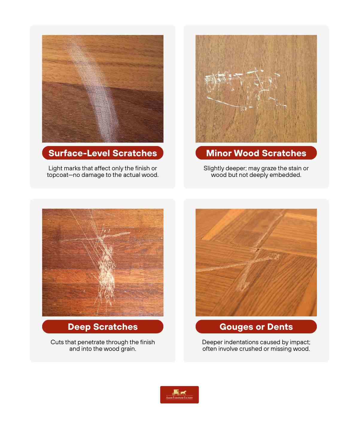 How to Repair Deep Scratches in Wood Furniture: Amish Furniture Scratch ...