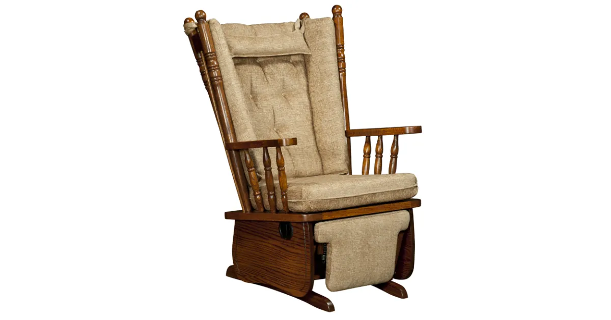 4 Post High Back Glider | Amish Furniture Factory