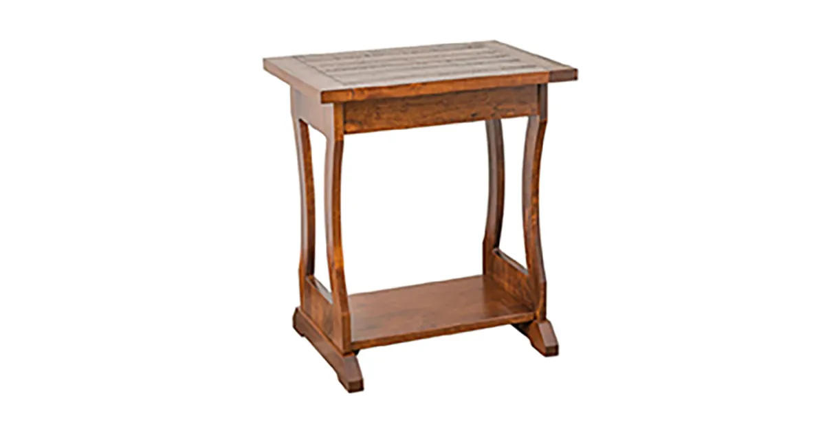 Santa Fe Plank Top Chair Side Table