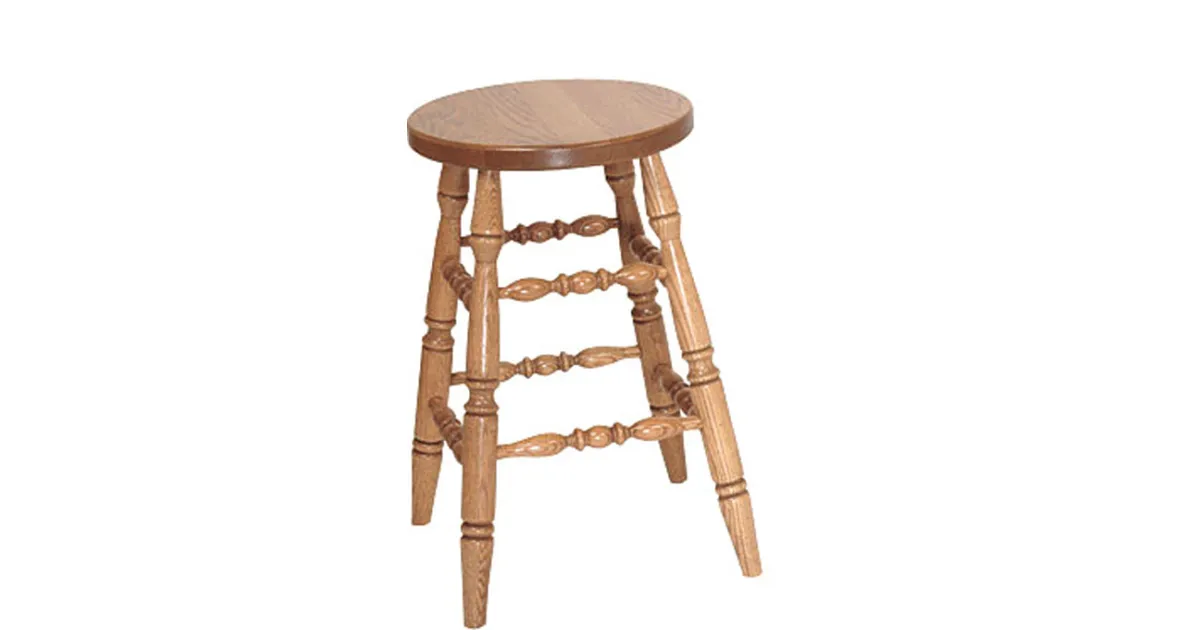 Turned Leg Bar Stool