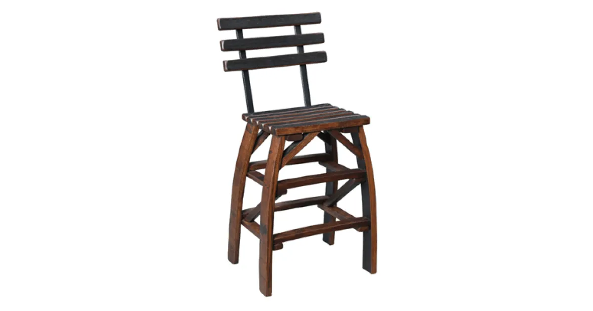 Deluxe Whiskey Barrel Bar Stool