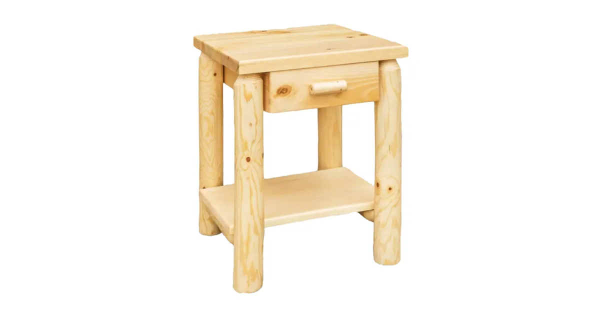 Fireside Rustic Econo Line End Table with Drawer