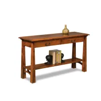 Amish Open Console Table | Custom Sofa Table with Drawers
