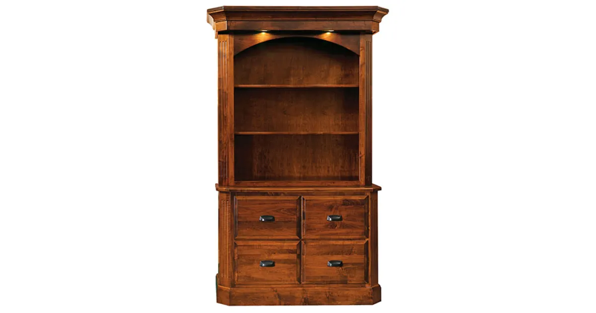 Classic Saturn File Cabinet with Hutch