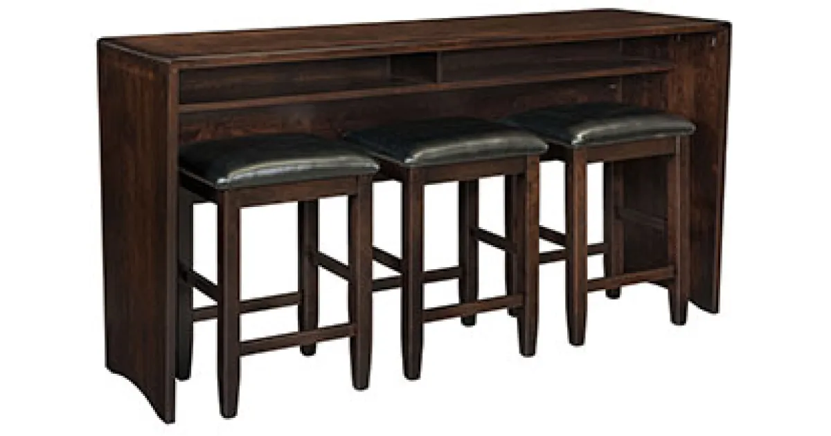 Nova Counter Height Sofa Table with Bar Stools