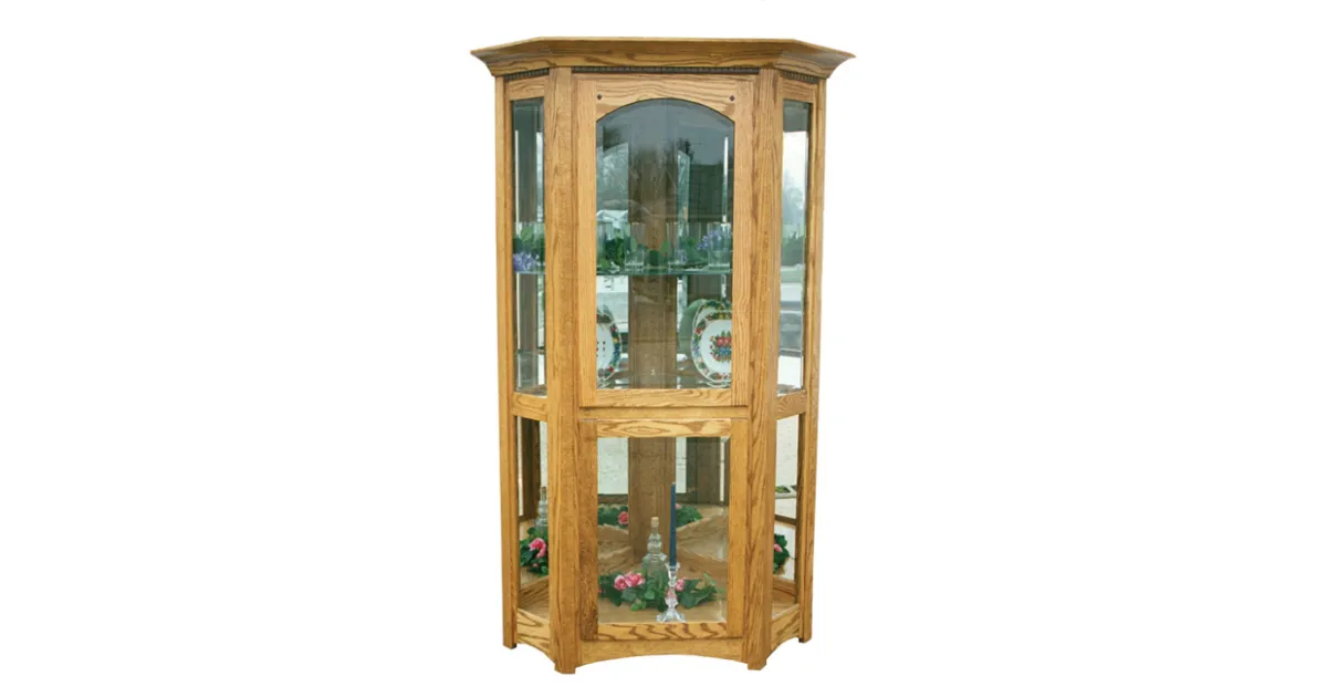 Royal Mission Corner Curio Cabinet | Amish Furniture Factory