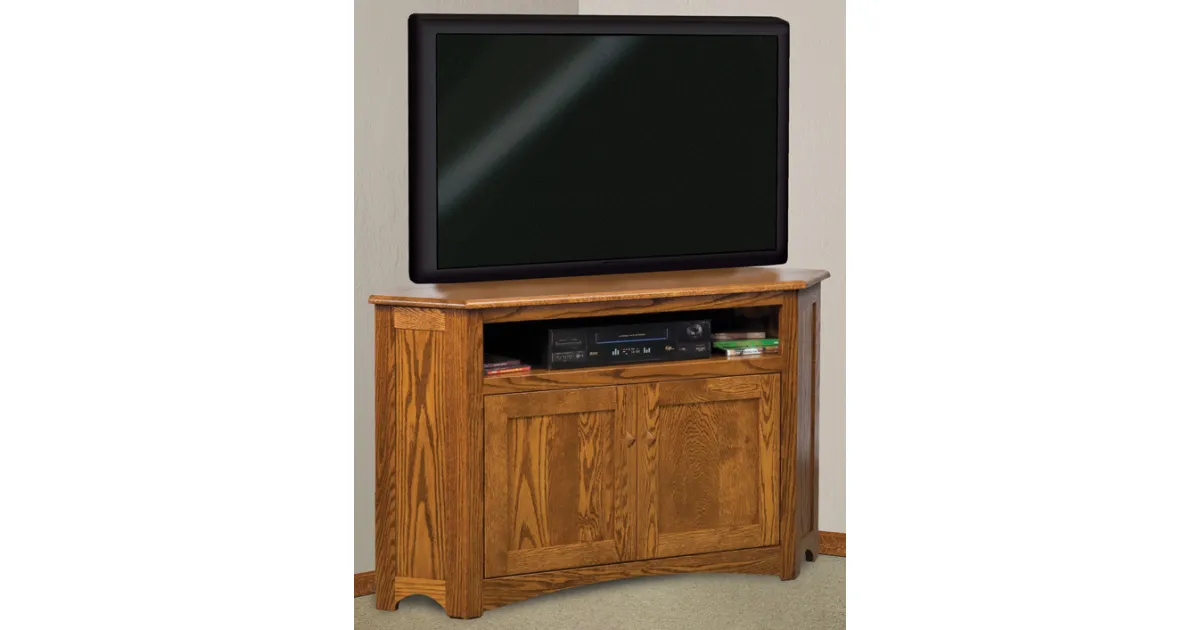 Mission 48 & 56" 2 Door Crnr TV Stand | Amish Furniture Factory