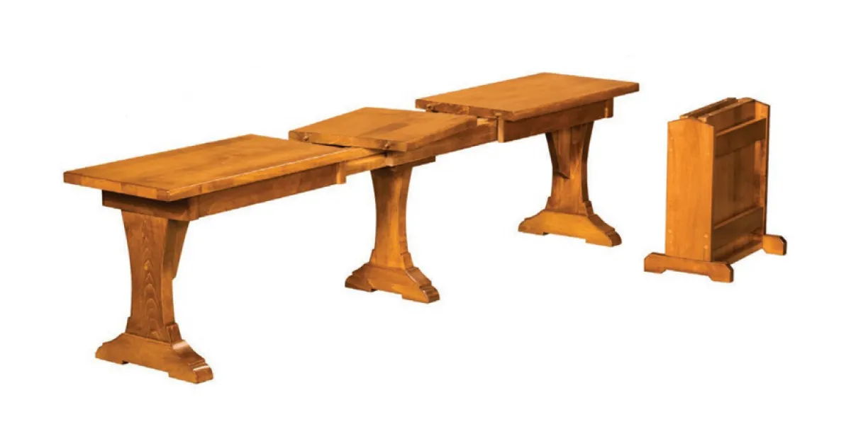 Extendable Bench | Amish Extend A Bench | Amish Furniture Online