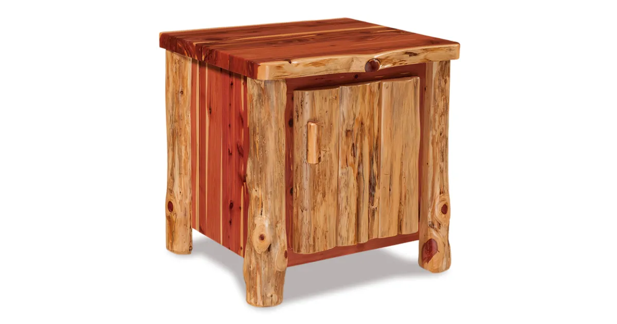 Fireside Rustic End Table with Door