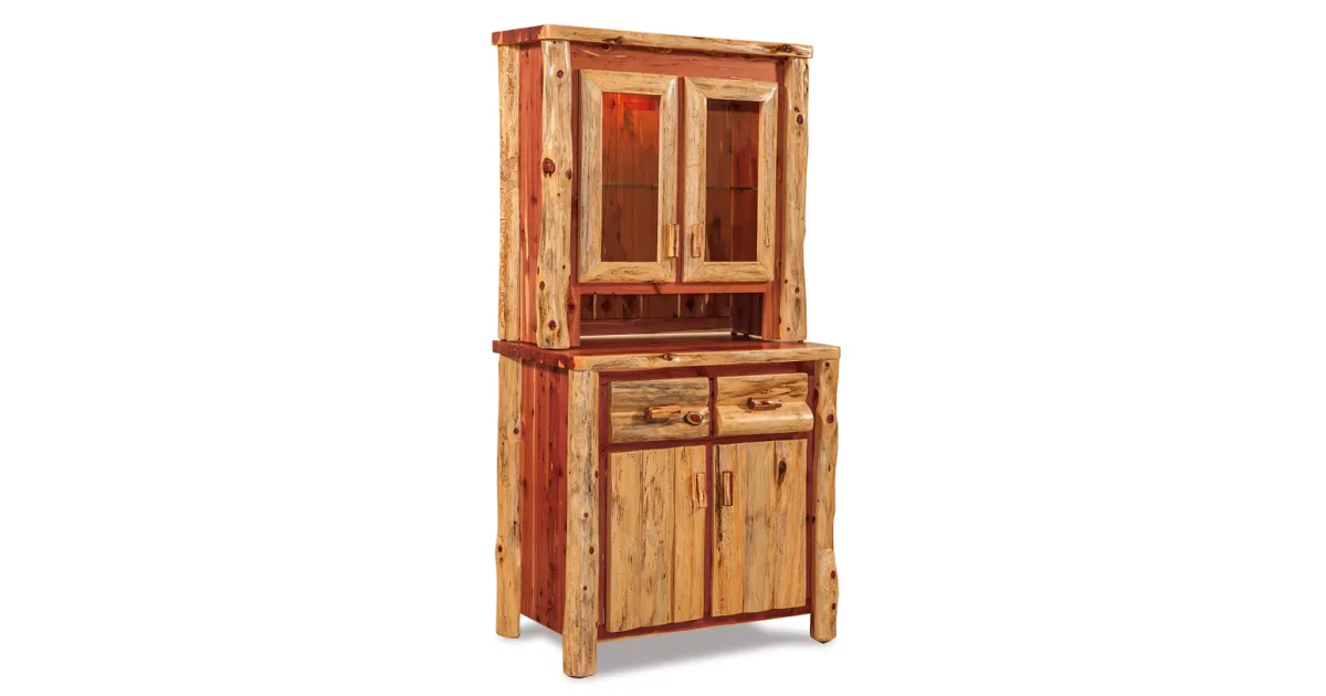 Fireside Rustic Small Kitchen Hutch