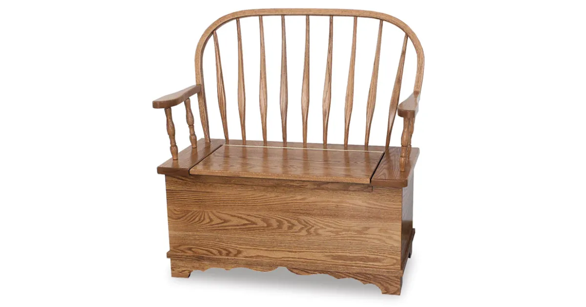 Bent Feather Bow Bench | Amish Furniture Factory