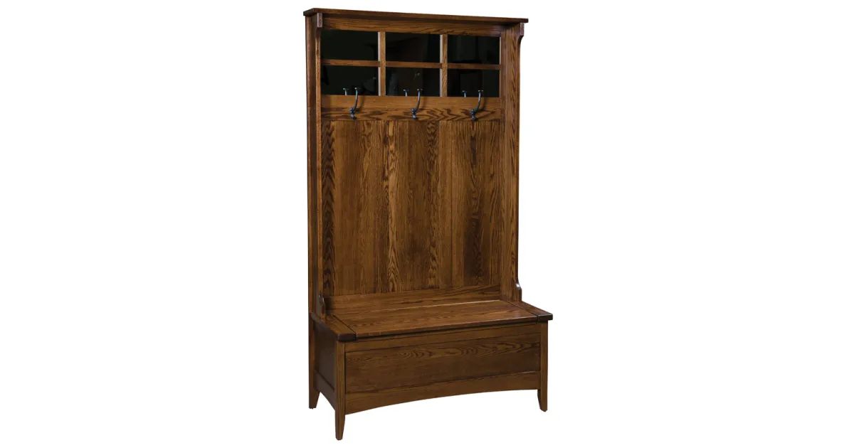 Shaker Hall Storage Seat | Amish Furniture Factory