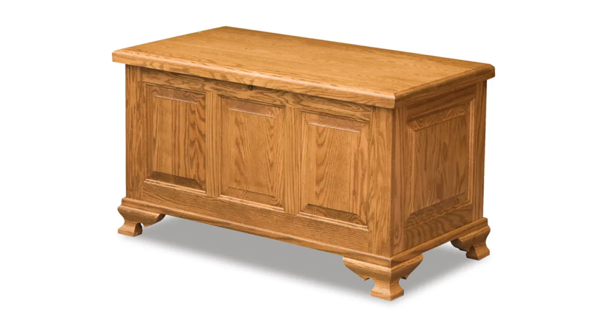Triple Raised Panel Cedar Chest | Amish Furniture Factory