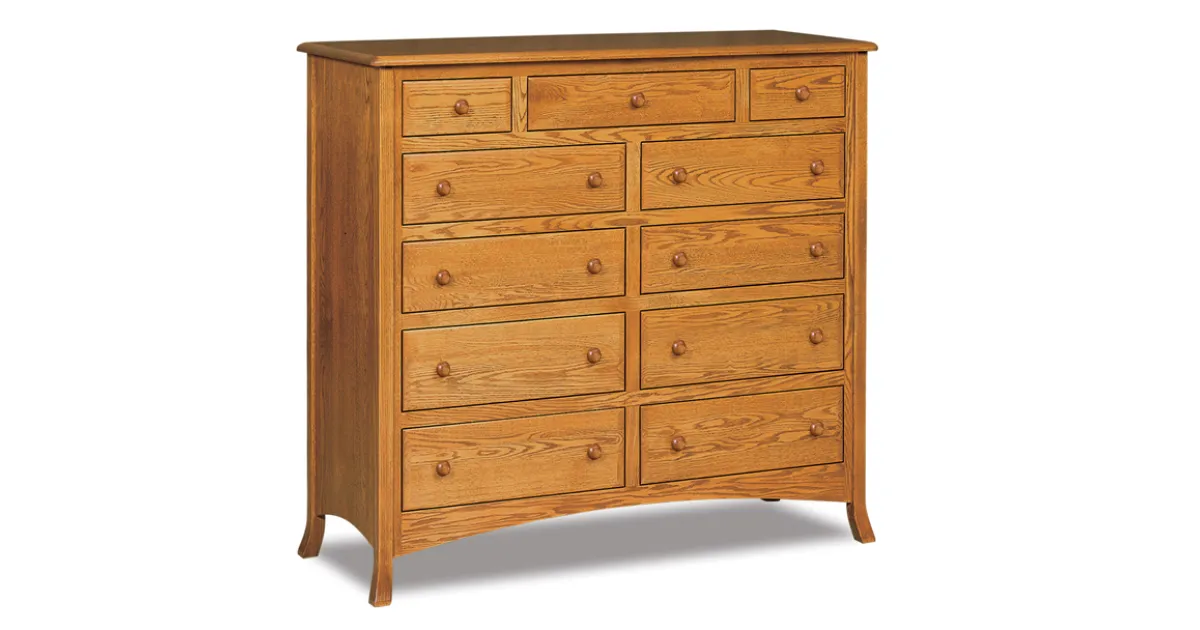 Carlisle 11 Drawer Double Chest