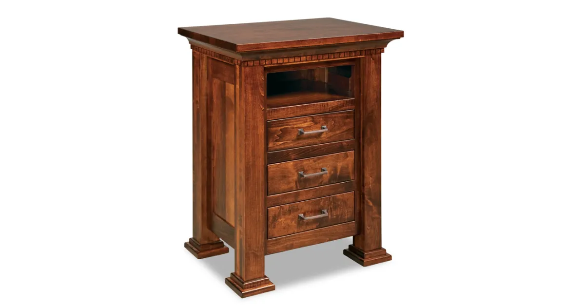 Empire 3 Drawer Night Stand with Opening