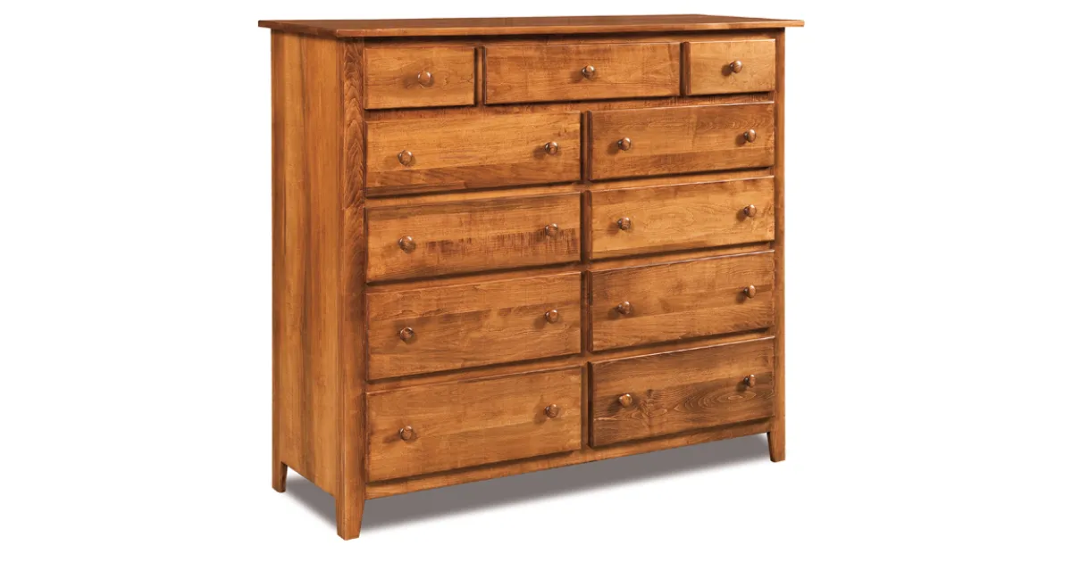 Shaker 11 Drawer Double Chest