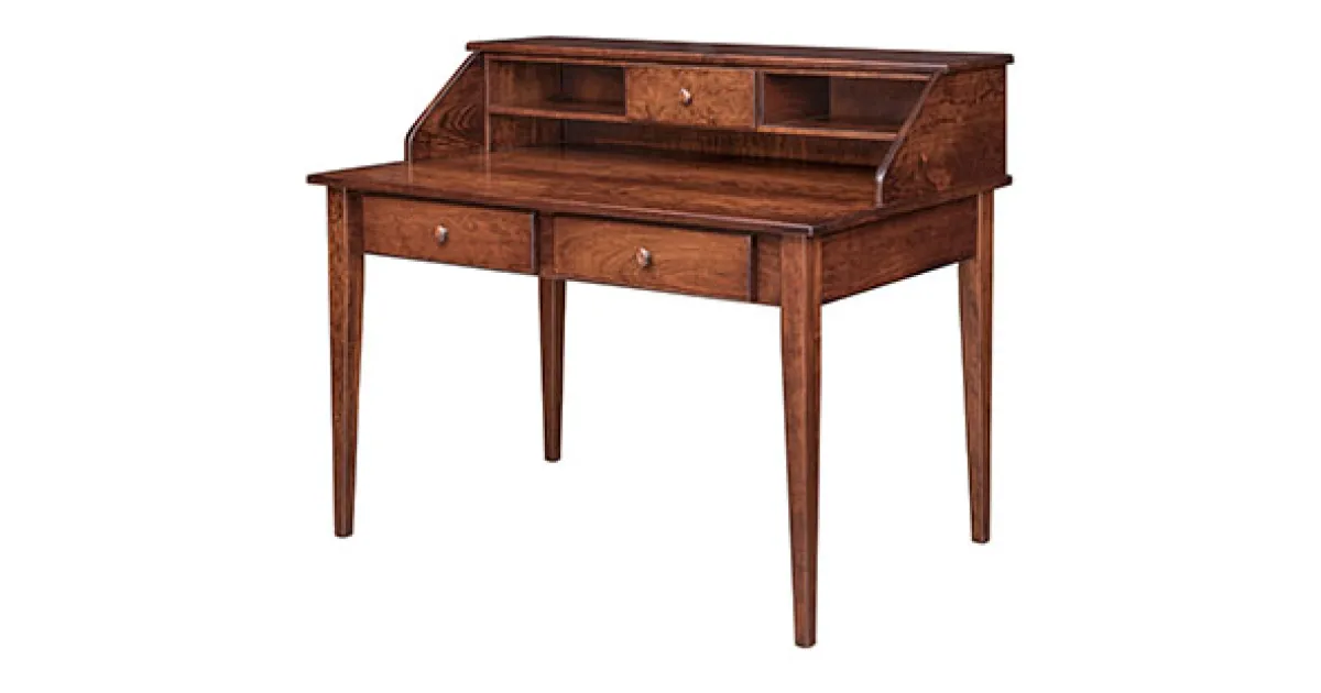 Shaker Paymaster Desk and Hutch