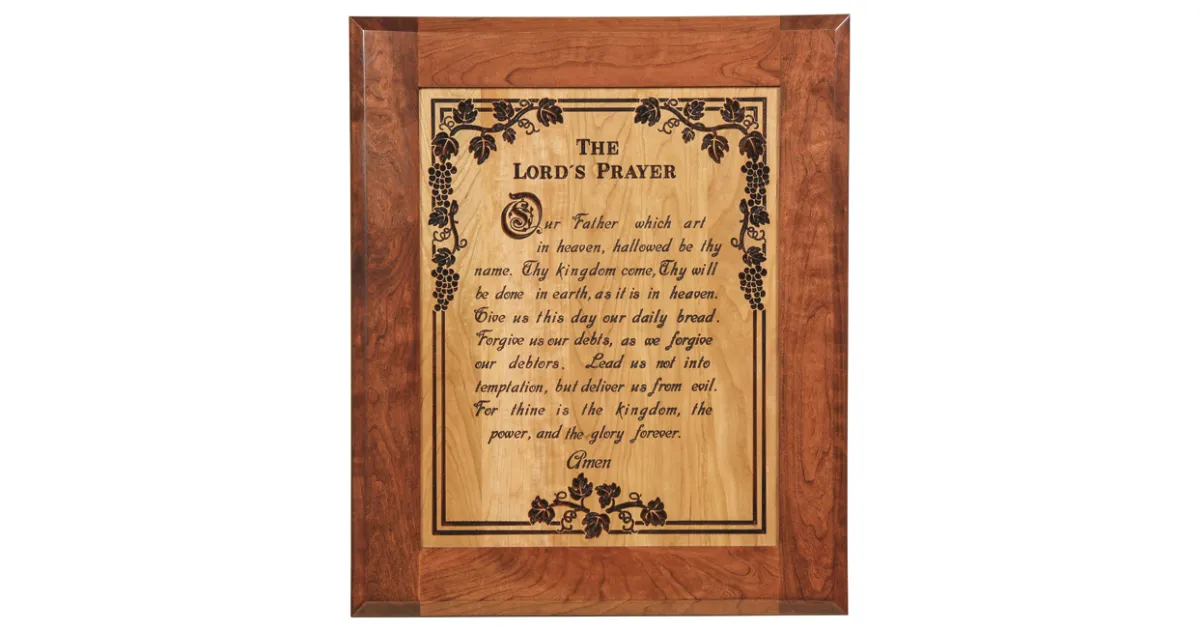 Lord\'s Prayer Plaque