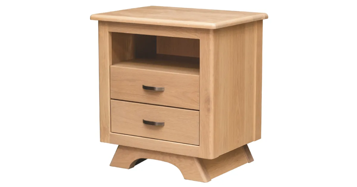 Neptune 2 Drawer Nightstand - QUICK SHIP