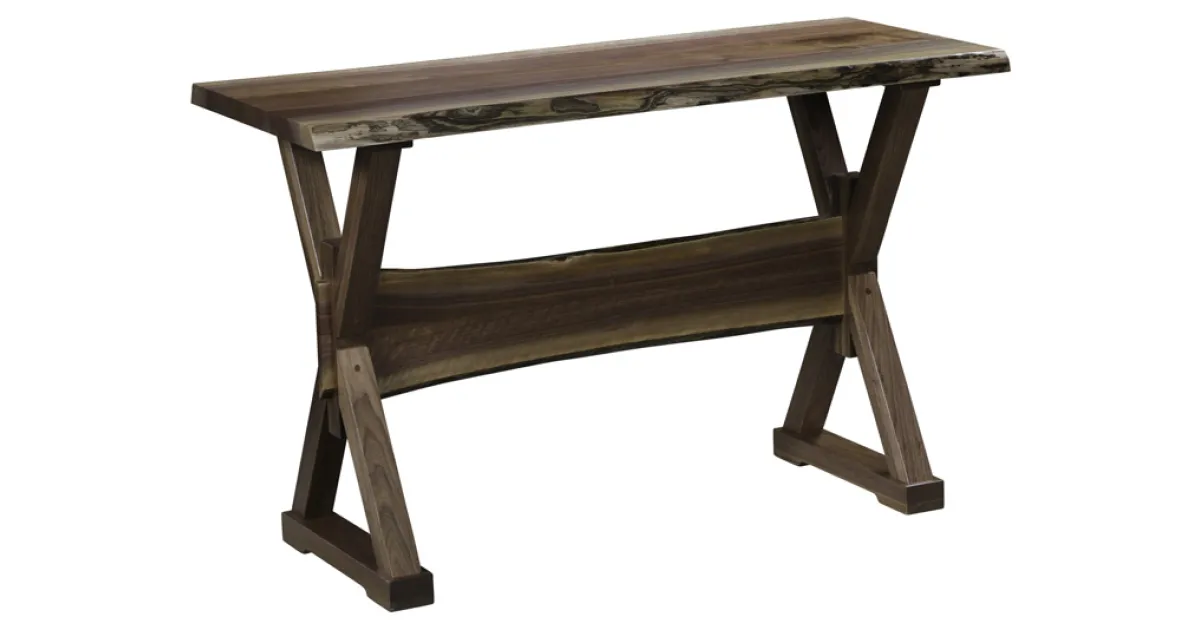 Remington Sofa Table with Live Edge