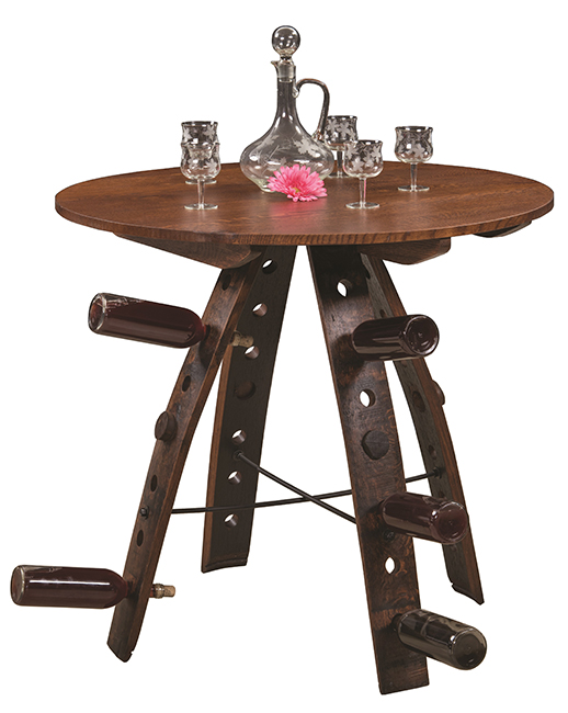RB 36\" Barrel Stave Table