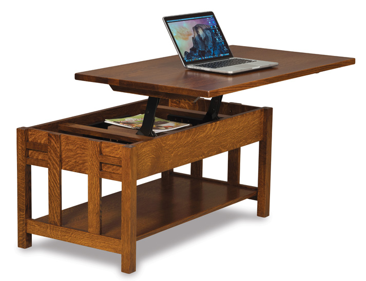 Kascade Open Lift Top Coffee Table with Counterweight