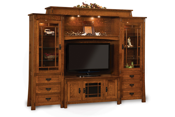 Modesto 6 Piece Wall Unit with Adjustable Bridge