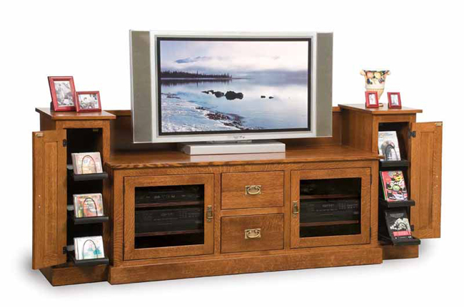 Mission 60" TV Stand, Towers | Amish Furniture Factory