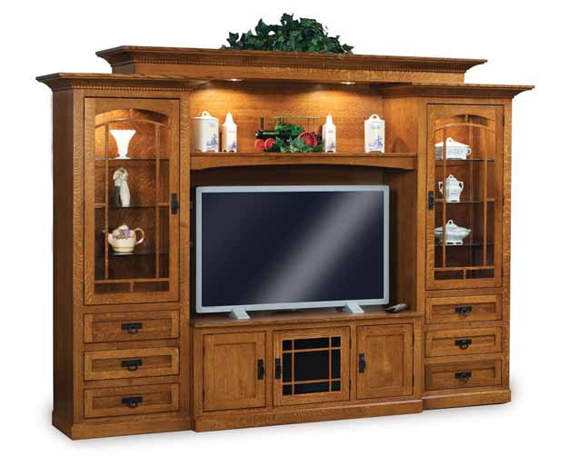 Manhattan Mission 4 Piece TV Unit | Amish Furniture Factory