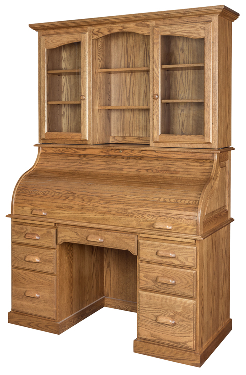 Heirloom 56\" Rolltop Desk with Hutch