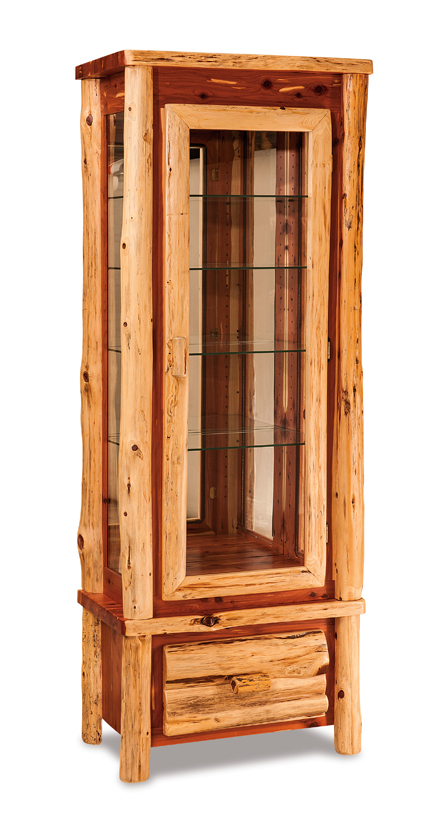 Rustic Curio Cabinet | Wood Curio Cabinet