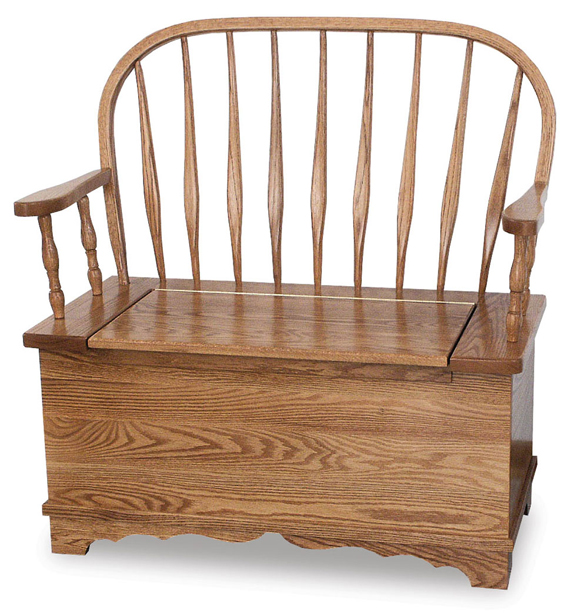Bent Feather Bow Bench | Amish Furniture Factory