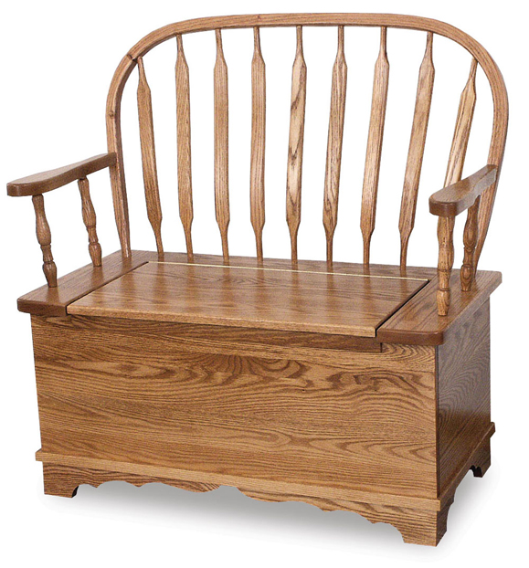 Bent Paddle Bow Bench | Amish Furniture Factory