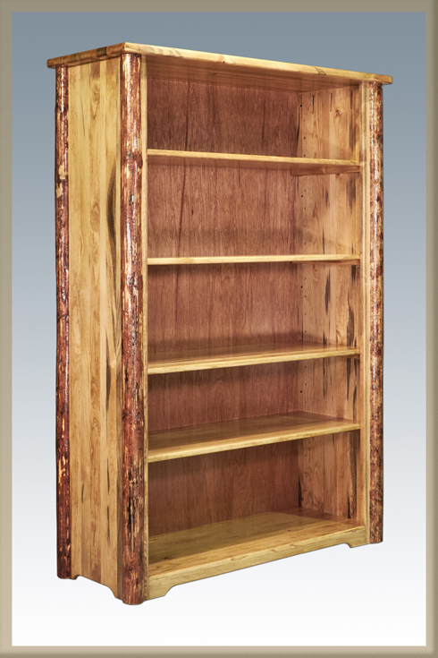 Log Cabin Bookcase | Rustic Wood Bookcase