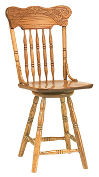 Spring Meadow Pressback Bar Stool | Amish Furniture Factory