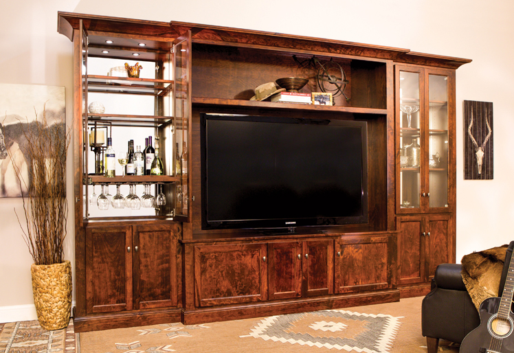 Flat Panel TV Wall Unit | Real Wood Entertainment Center