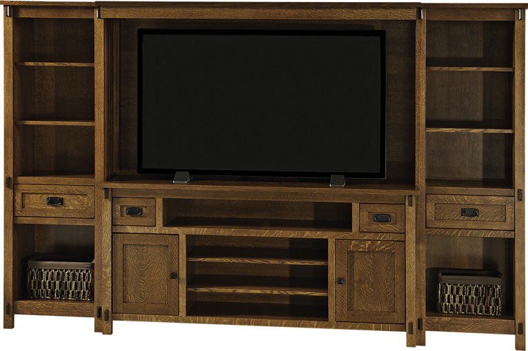 Rio Mission Flat Panel TV Wall Unit